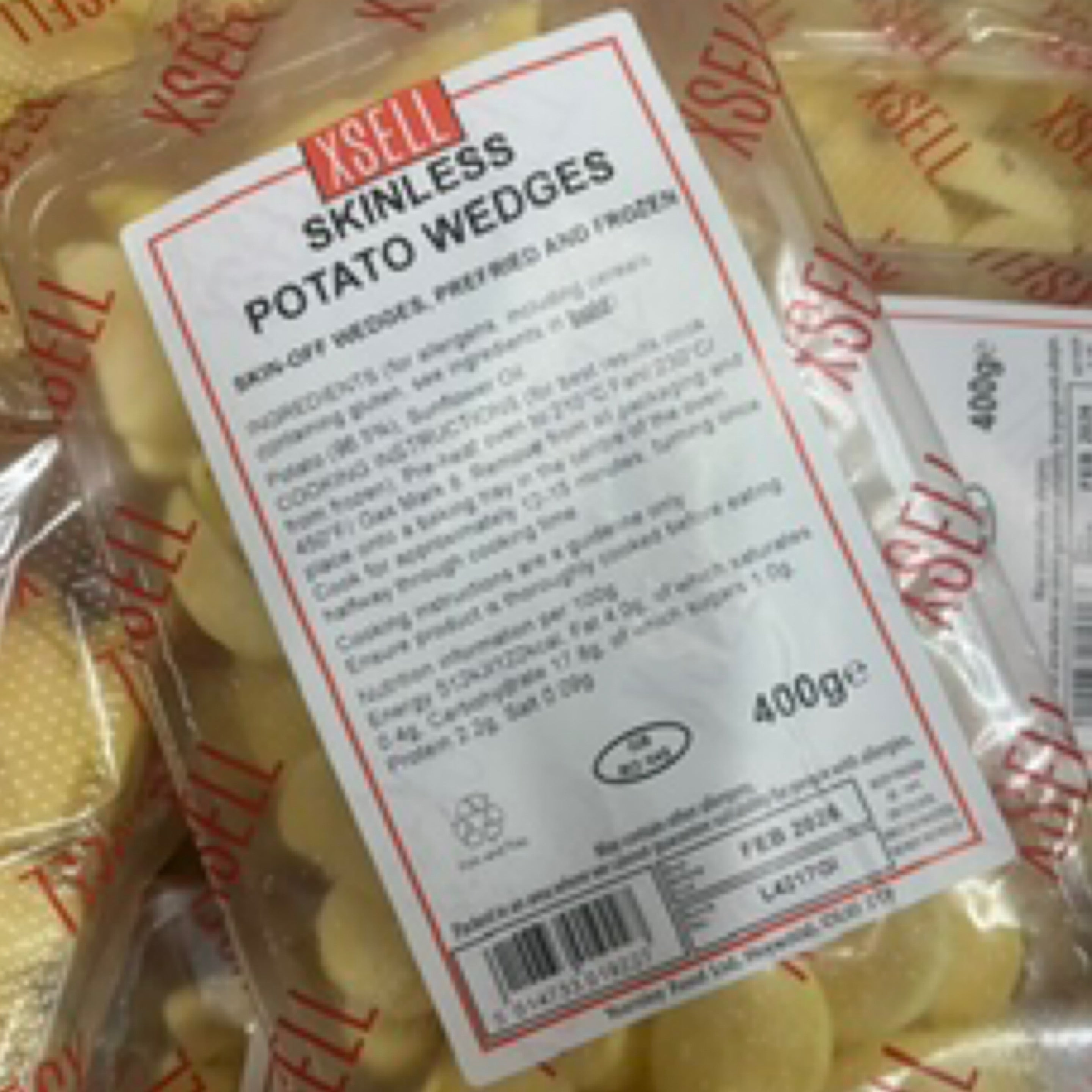 Skinless Potato Wedges (400g Pack) / Frozen | Surplus to Purpose CIC