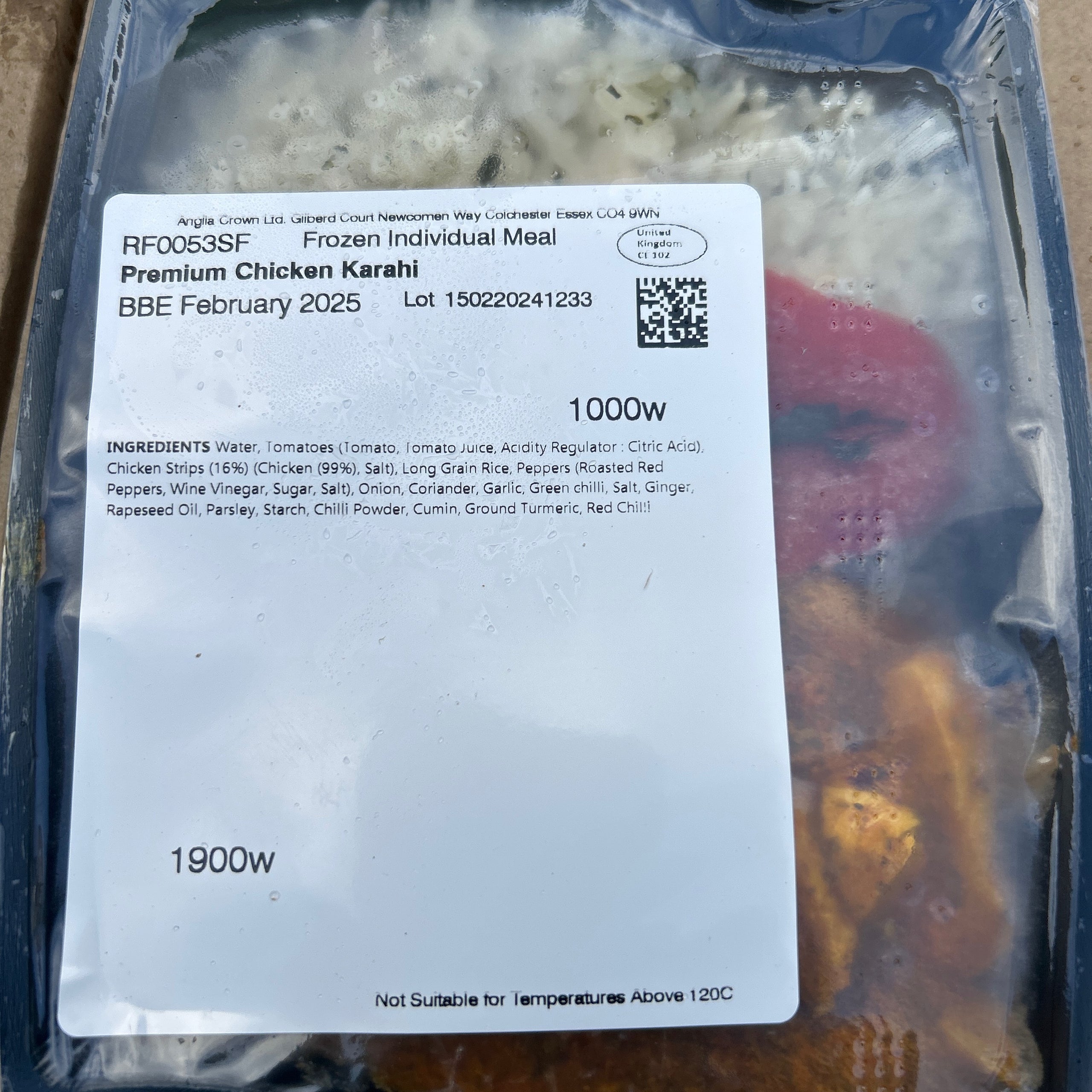 Frozen chicken karahi | Surplus to Purpose CIC